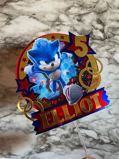 Sonic Cake Topper Etsy