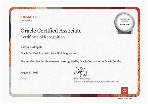 Karthik Kukkapalli On Linkedin Certification Professionaldevelopment Achievementunlocked Java