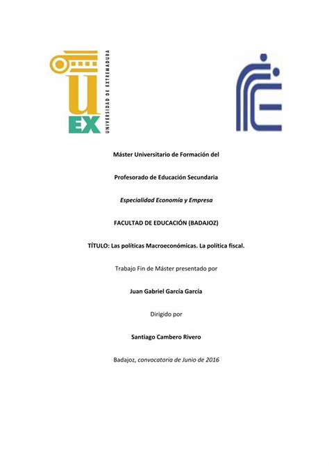Pdf Las Políticas Macroeconómicas La Política Fiscal Dokumentips