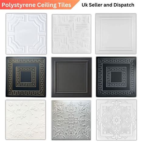 Polystyrene Ceiling Tile 3d Wall Panel Decorative Cladding 8 Tiles 1