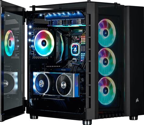 Crystal Series X RGB ATX High Airflow Tempered Glass Smart Case Black