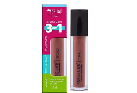 Max Love Gloss Labial Lip Volumoso 3 Em 1 Cor 302 Nude