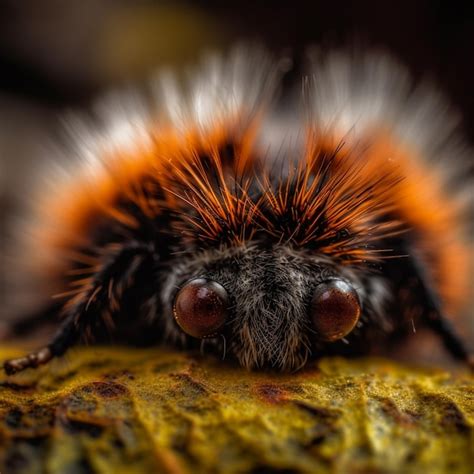 Premium Ai Image A Fuzzy Spider With Fluffy Hair Sits On A Rock