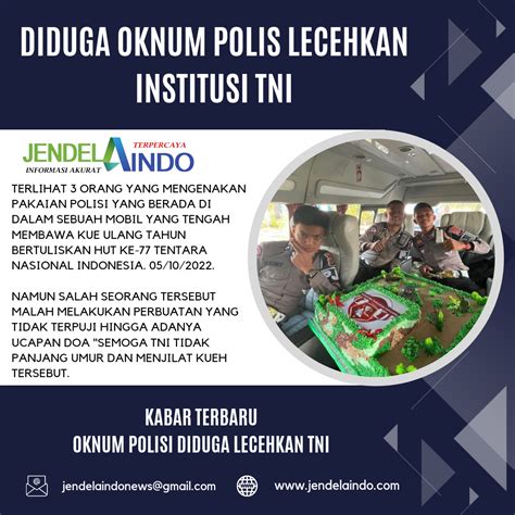 VIRAL Diduga Oknum Anggota Polisi Lecehkan TNI Pada Hut TNI Ke 77