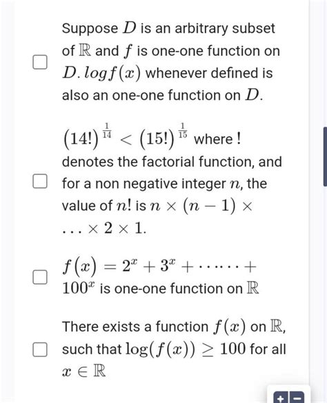 Suppose D Is An Arbitrary Subset Of Mathbb R And F Is One One Function