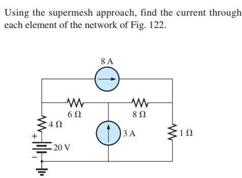 solved using the supermesh approach find the current