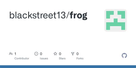 Github Blackstreet Frog
