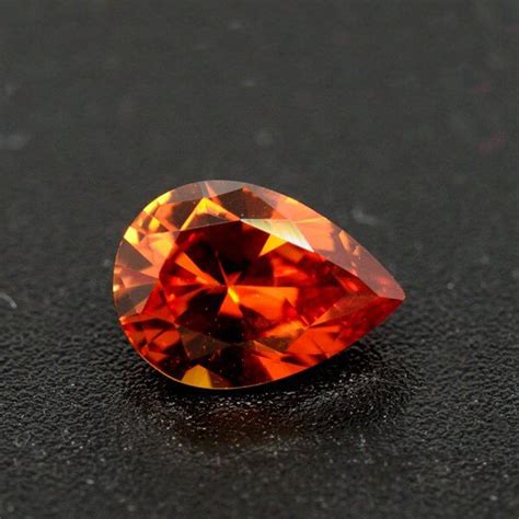 Lab Created Padparadscha 55 Pear Cubic Zirconia Cz Natural And Synthetic Gemstones On Sale