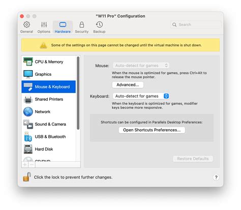 Mouse And Keyboard Settings Parallels Desktop For Mac 20