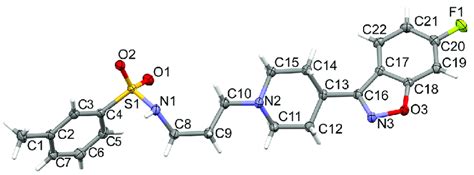 The Molecular Structure Of Mbs Including The Atom Labelling Scheme