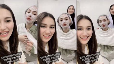 Lama Tak Bertemu Zaskia Gotik Dan Ayu Ting Ting Kompak Treatment Wajah Di Tempat Yang Sama