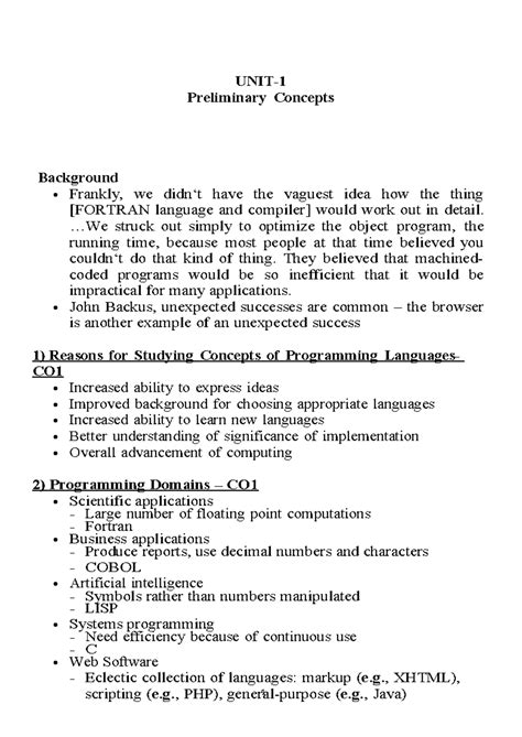 Ppl Unit 1 First Three Topics Lecture Notes 1 Unit Preliminary Concepts Background Frankly