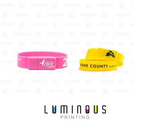 Silicone Wristband Usb Flash Drive Luminous Printing