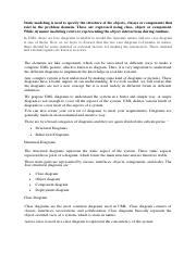 Static Modeling UML Diagram Pdf Static Modeling Is Used To Specify The Structure Of The