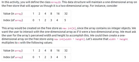 Solved In This Activity You Will Define The Class Array2d Chegg