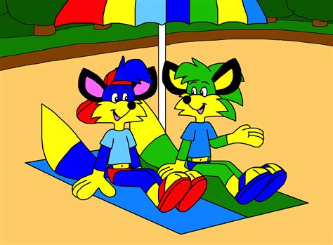 Foxes In Speedos At The Beach By Toonlandianfox2002