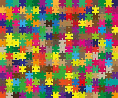 Jigsaw Puzzle Grid Templatecolor Vector Illustration Puzzles Teamwork
