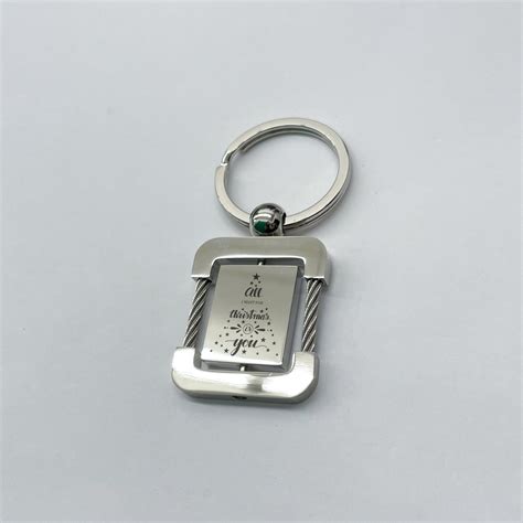 Double Rotating Square Keychain Ch 0103 Kaashusa