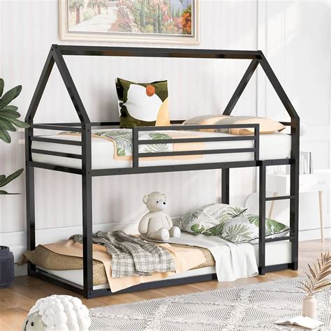 Mesnt Twin Bunk Bed Frames For Girls Twin Over Twin House