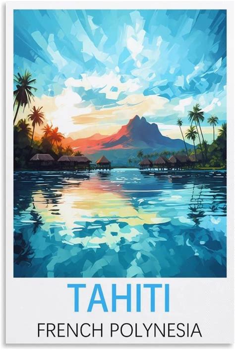 Vintage De Tahiti En Polynésie Française Affiche 13x18 Cm 5x7 Vendu