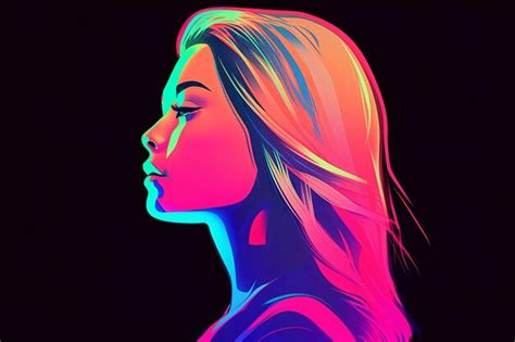 Premium Vector Bold Sleek Graphical Minimalist Female Profile Design