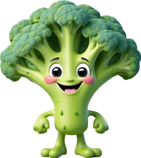 Alegre Brócoli Dibujos Animados Para Divertido Aprendiendo 49718424 Png