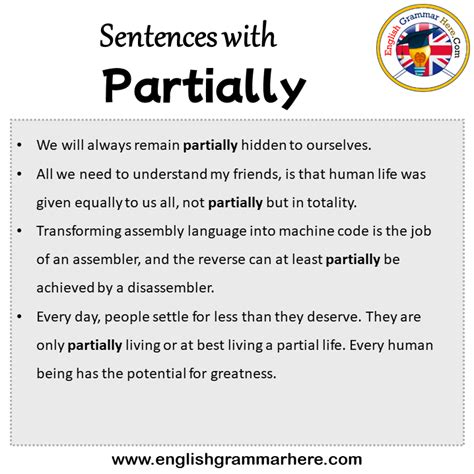 Sentences With Partially Partially In A Sentence In English Sentences For Partially English