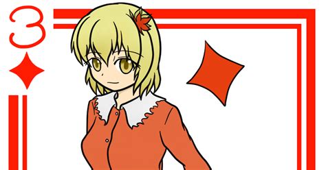 東方 東方トランプ 『秋静葉』 ダイヤ：3 風呂敷のイラスト Pixiv
