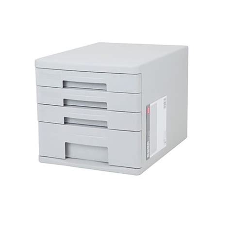 得力（deli）9772 桌面文件柜文件架文件座 资料柜收纳柜 灰色 办公用品 1只装 融创集采商城