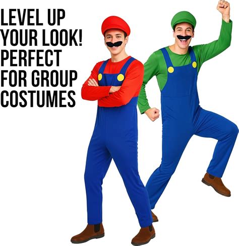 Mens Sexy Red Super Plumber Bro Costume Bold Fun And Party Ready
