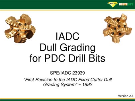 Pdf Iadc Dull Grading For Pdc Drill Bits
