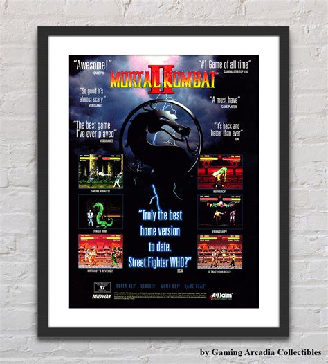 Poster Mortal Kombat Ii Snes Game Boy Sega Gensis Poster 12x18 Unframed