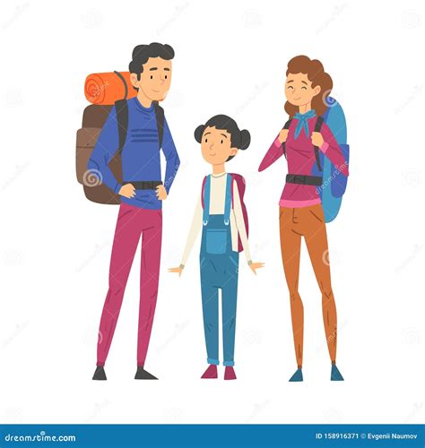 Father Daughter Hiking Stock Illustrations 221 Father Daughter Hiking