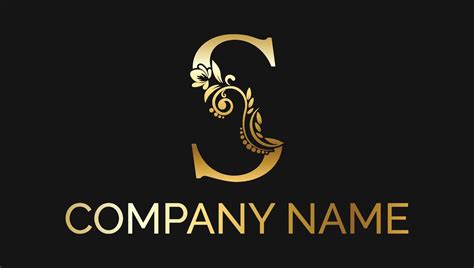 Letter S Luxury Decorative Alphabetic Golden Abc Monogram Logo 20928148