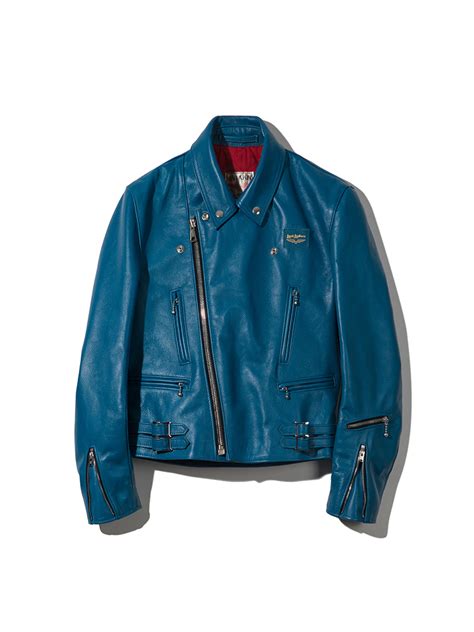 Lewis Leathers 블루and빈티지 블루컬러 추가 Hideandride