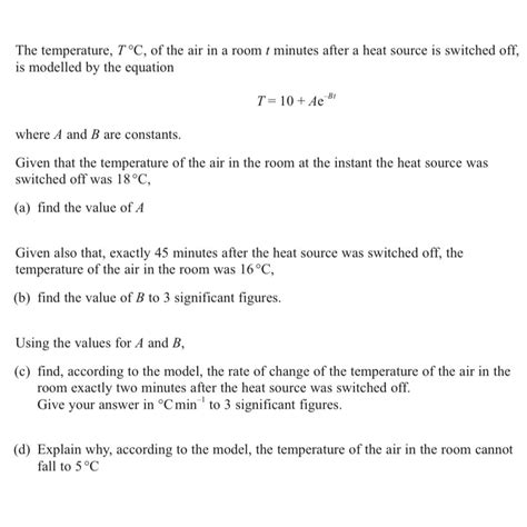 Solved The Temperature T°c ﻿of The Air In A Room T