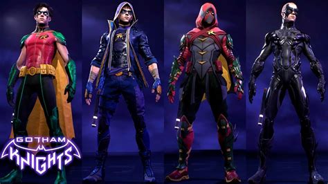 Gotham Knights Robin All Suits And Colors Showcase In 4k 2023 Youtube