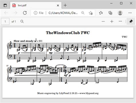 So Konvertieren Sie Einfachen Text In PDF In Musiknotation Auf Einem