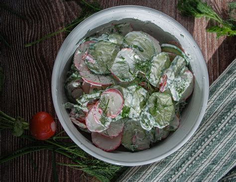 Creamy Ranch Cucumber Radish Salad Wild Flour Ranch