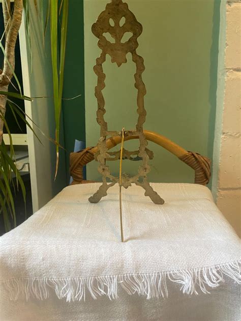 Antique Brass Small Picutre Easle Etsy