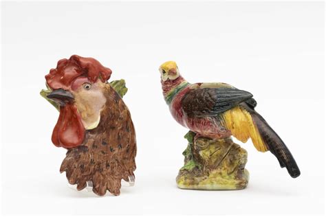 Jerome Massier 1850 1926 Ensemble Comprenant Une Bouquetière Coq Et