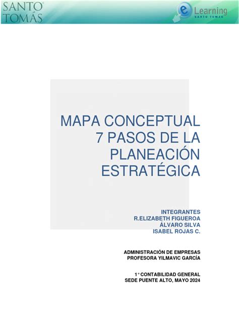 7 Pasos De La Planeación Estratégica Figueroa Silva Rojas Pdf