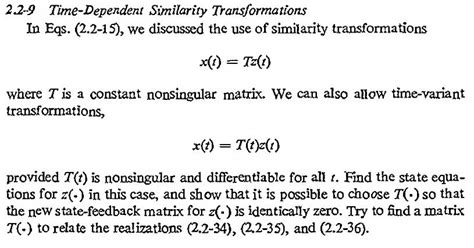 22 9 Time Dependent Similarity Transformations In