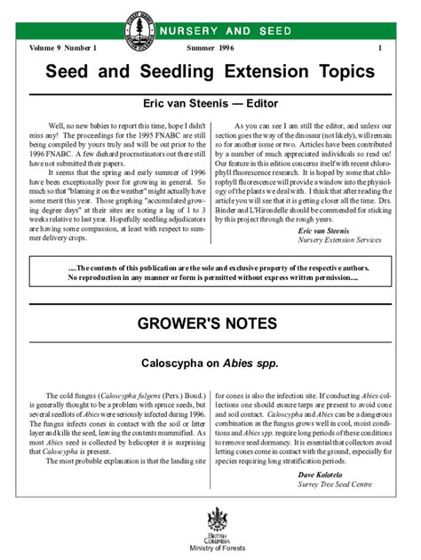fillable online the container tree nursery manual volume 6 seedling