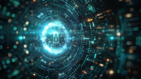 Digital Security And Encryption Concept With Futuristic Interface