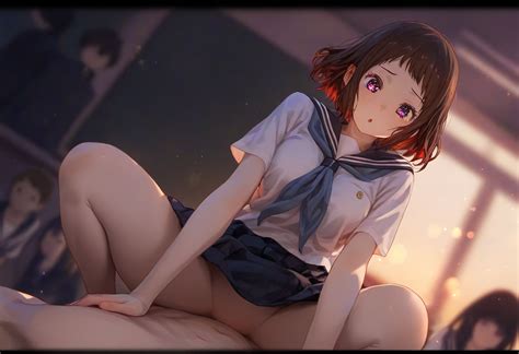 Rule 34 Ai Generated Brown Hair Classroom Cowgirl Position Fukube Satoshi Hyouka Ibara Mayaka