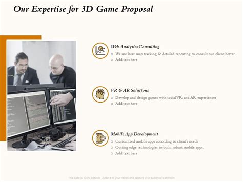 Three Dimensional Games Proposal Our Expertise For 3d Game Proposal
