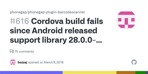Cordova Build Fails Since Android Released Support Library 2800