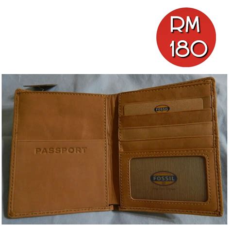 FOSSIL Marshall Passport Holder Leather Light Tan SOLD OUT SHANTEK COLLECTION