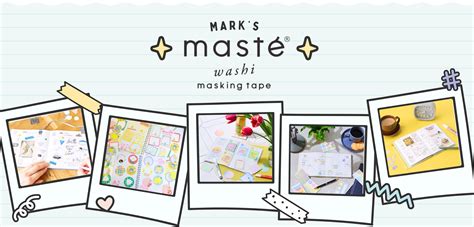 Marks Masté Writable Washi Tapes And Sheets Shokakko